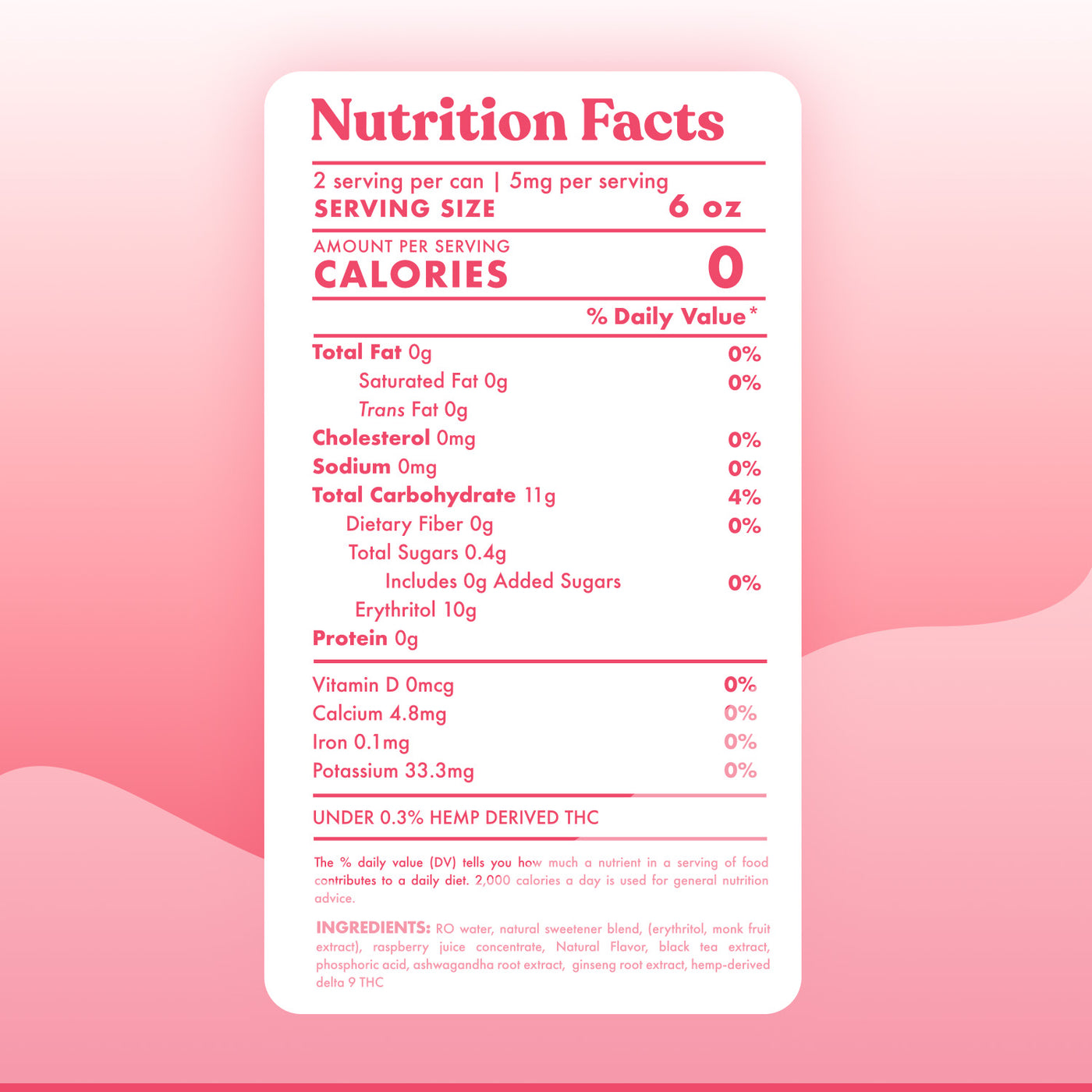 THC Raspberry Tea Infused 10mg THC 4-Pack